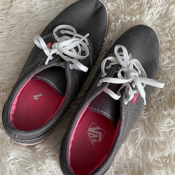 Vans | Shoes | Vans In Grey And Pink 75 | Poshmark